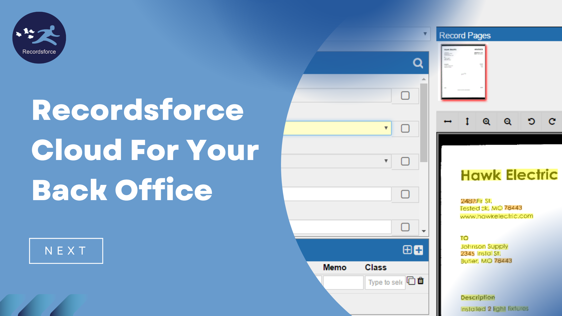 Recordsforce Cloud For Your Back Office | Recordsforce